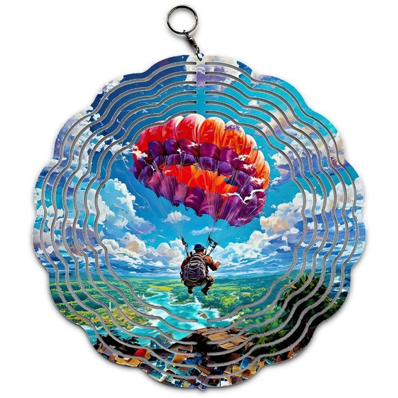 Design | Sky Dive Art Paint Parachute Design Wind Spinner | Poshmark
